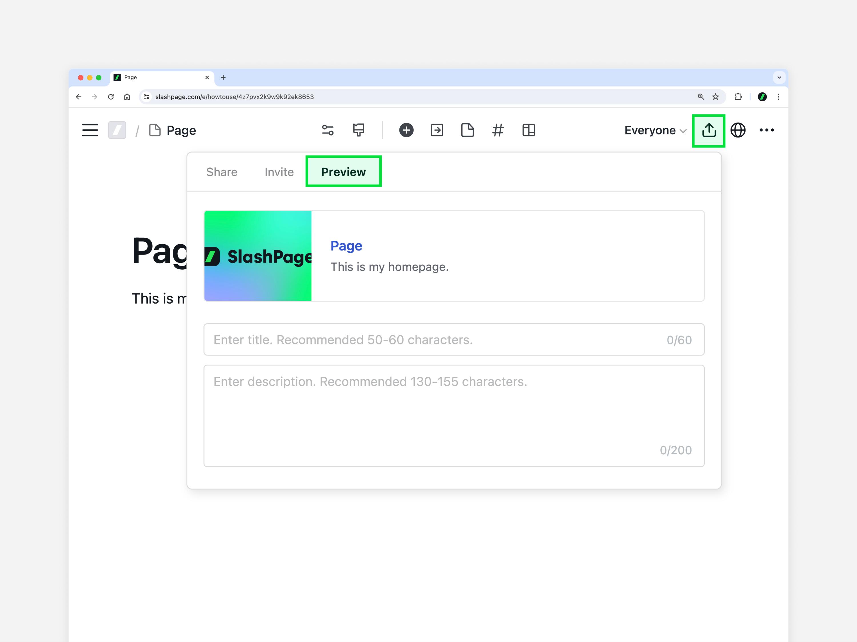 미리보기 수정 - Slashpage Help Center