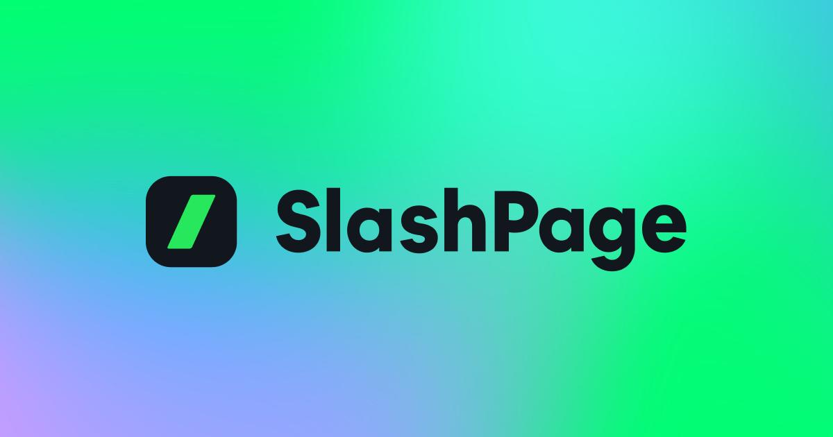 Build your website in seconds - SlashPage